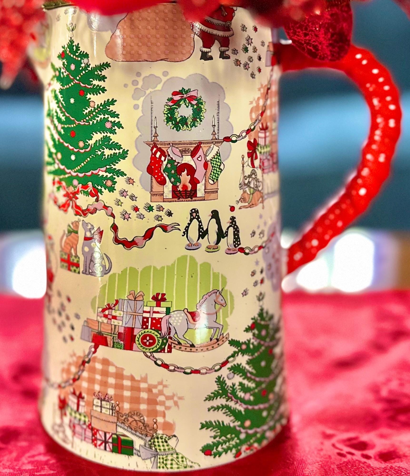 Nostalgic Christmas Floral Pitcher Bouquet - Etsy