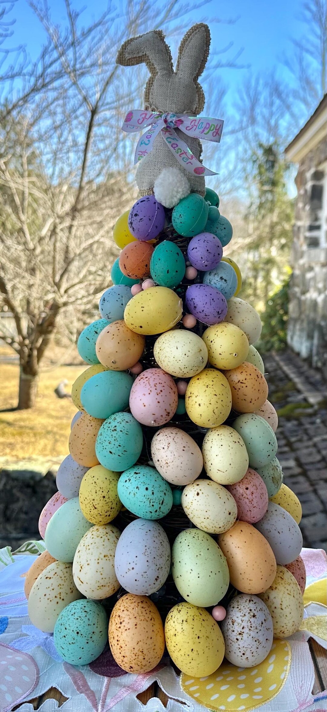 Pastel Easter Egg Tabletop Tree - Etsy