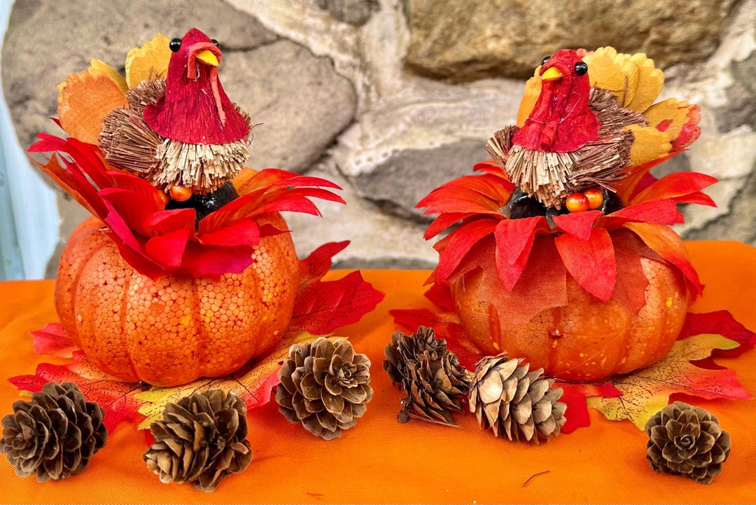 Turkey Duo Thanksgiving Centerpiece - Etsy