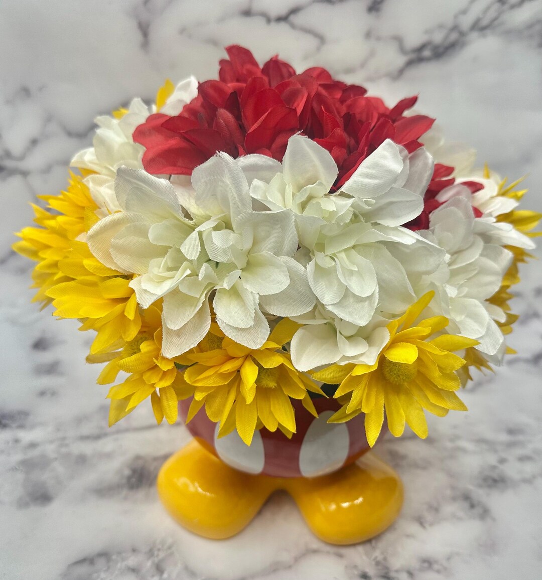Daisies and Dahlias in a Mickey Mouse Planter - Etsy