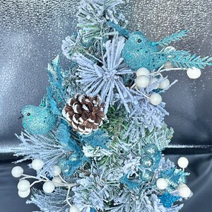 Winter Blue Tabletop Tree - Etsy