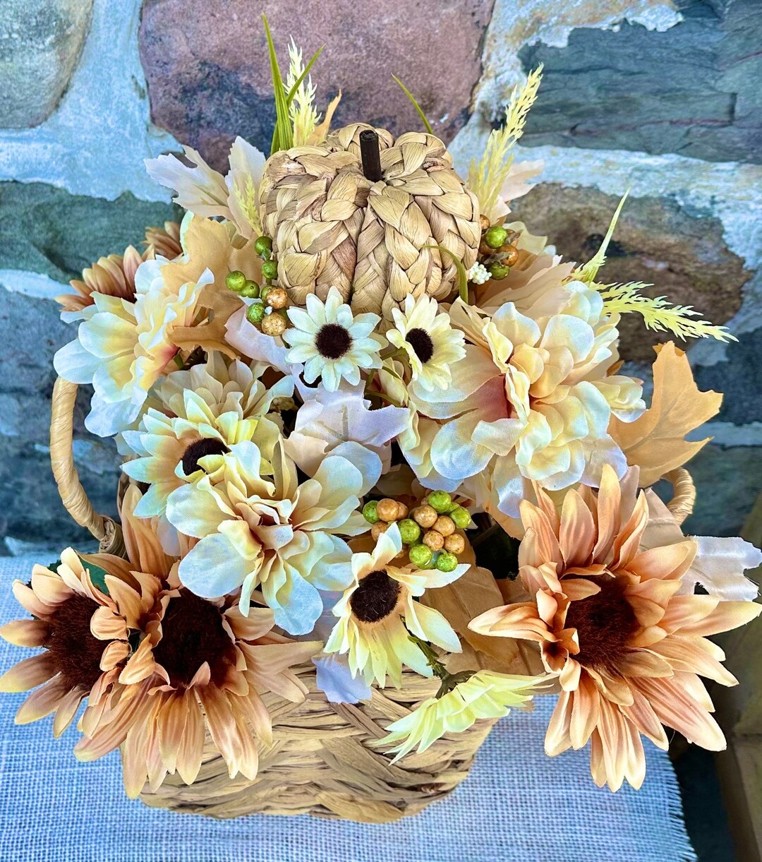 Water Hyacinth Silk Fall Floral Centerpiece - Etsy