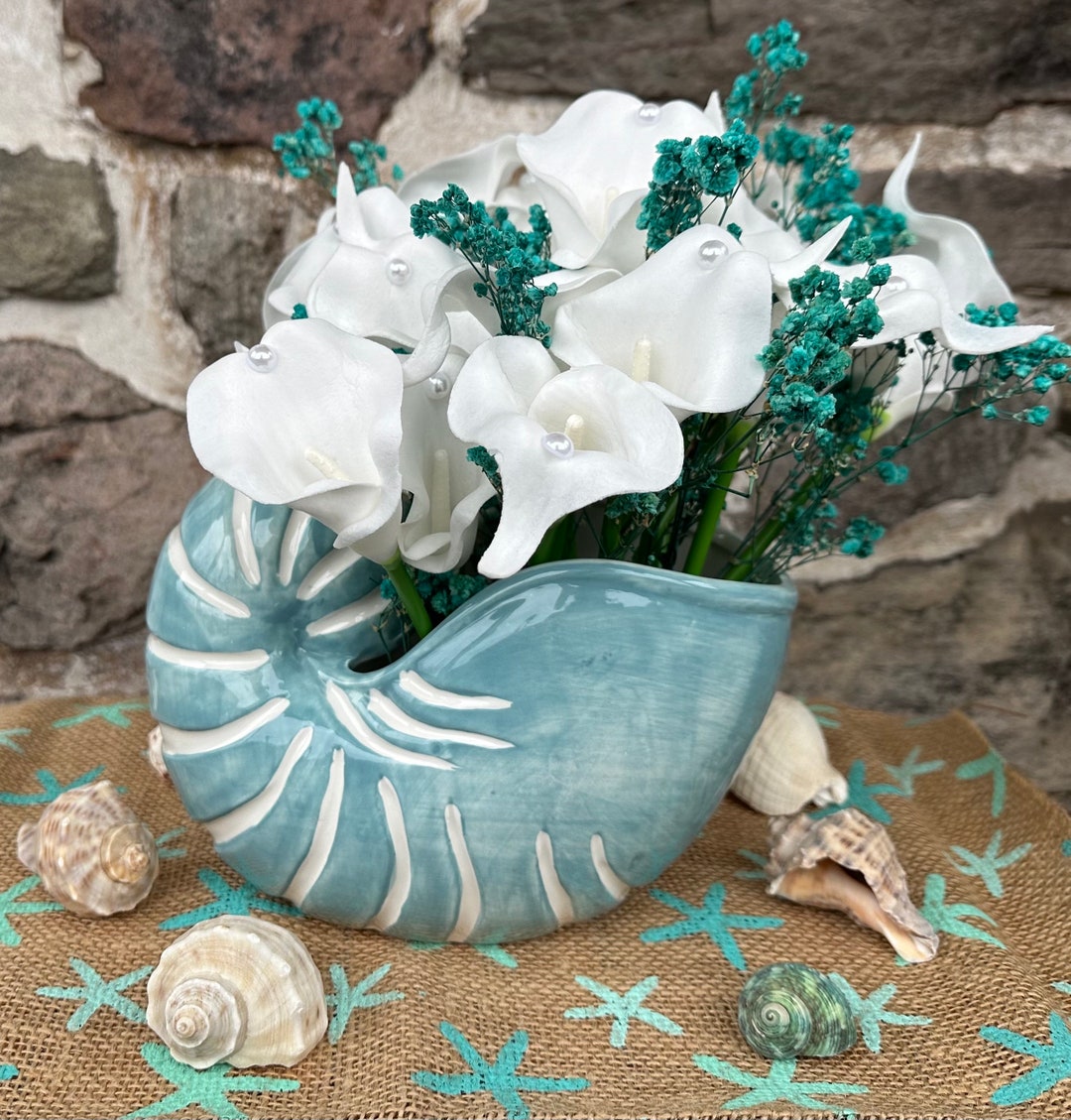 Beautiful Blue Seashell Bouquet PROMO CODE: FATHERSDAY50OFF - Etsy