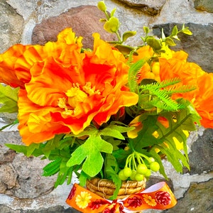 Poppy Bouquet August Birth Flower - Etsy
