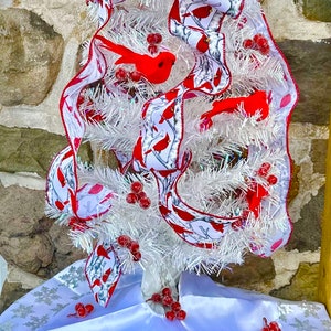 Cardinal Winter Tabletop Tree - Etsy
