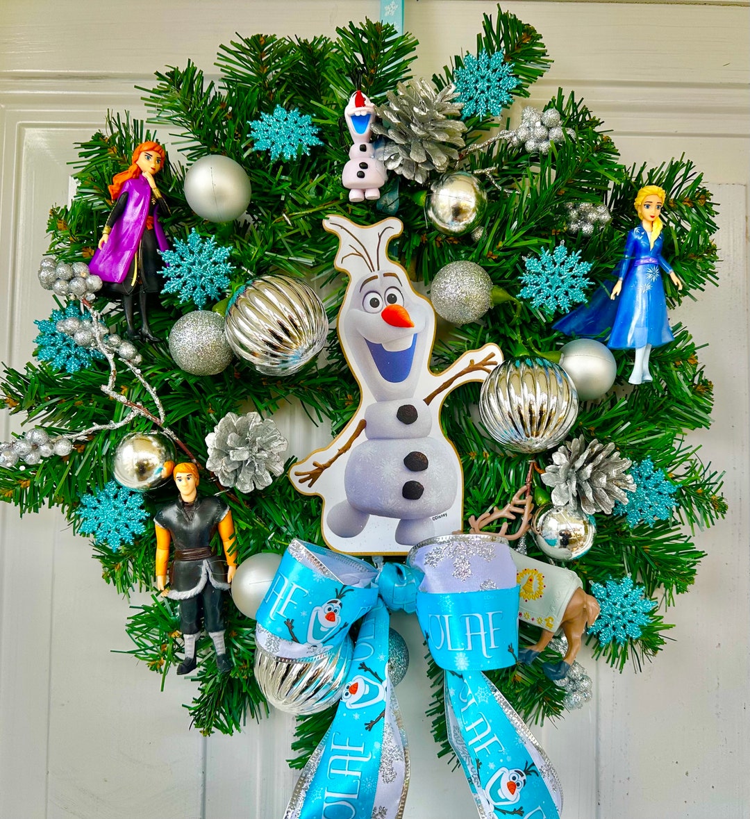 Olaf and Friends Disney Winter Wreath - Etsy