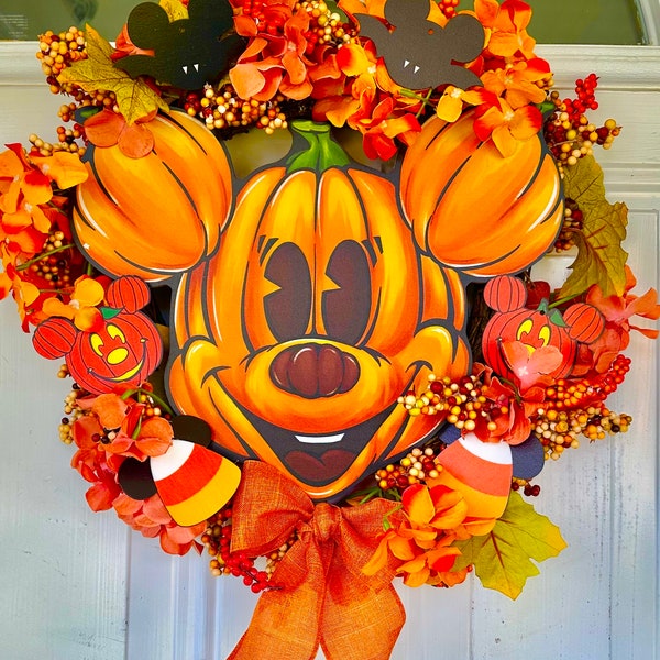 Fall Mickey Wreath - Etsy
