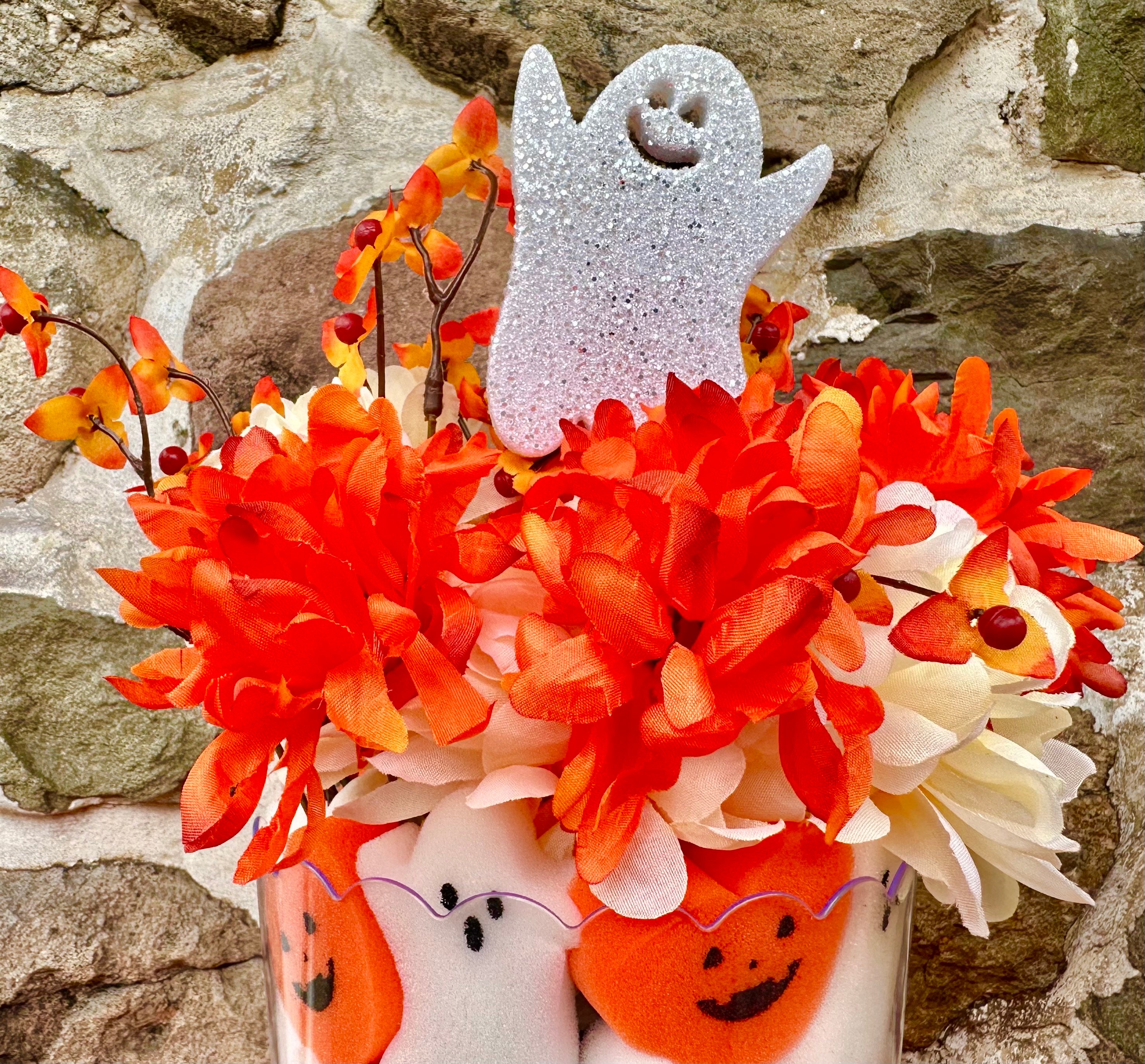 Halloween Ghosts and Pumpkins Mum Bouquet - Etsy