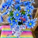 Beautiful Blue Daisy Bouquet - Etsy