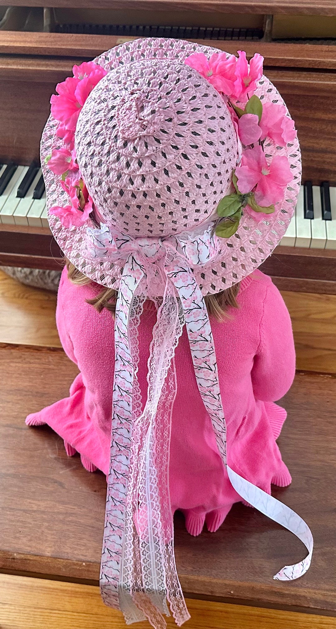 Cherry Blossom Bonnet With Matching Purse - Etsy