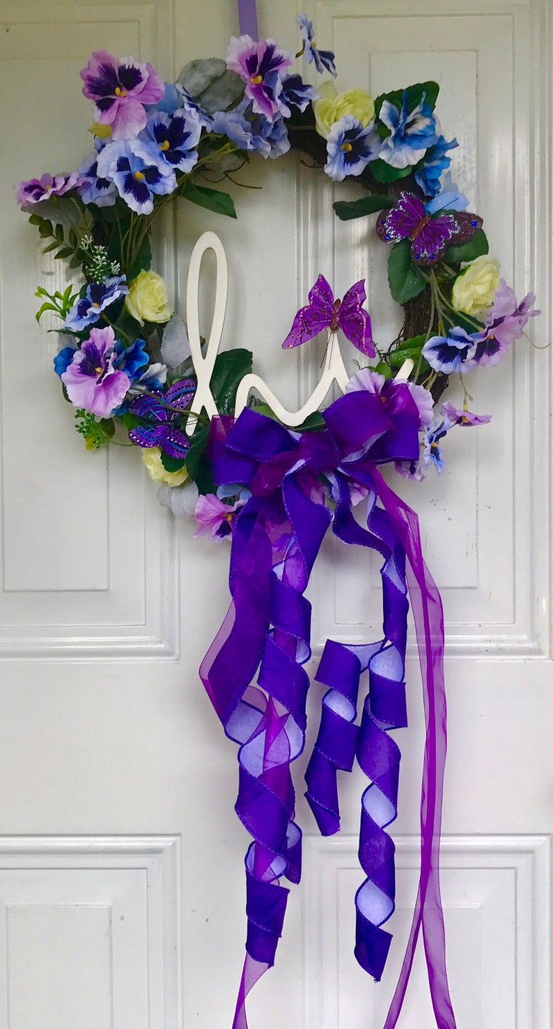 Simply Hi Pretty Pansy Wreath - Etsy