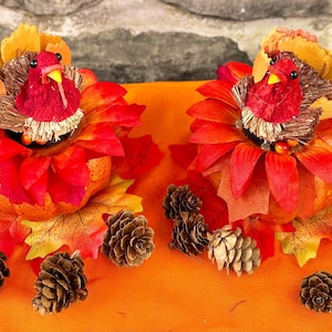 Turkey Duo Thanksgiving Centerpiece - Etsy