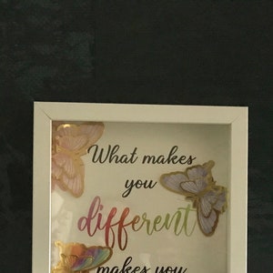 Inspirational Shadow Box With Butterflies - Etsy