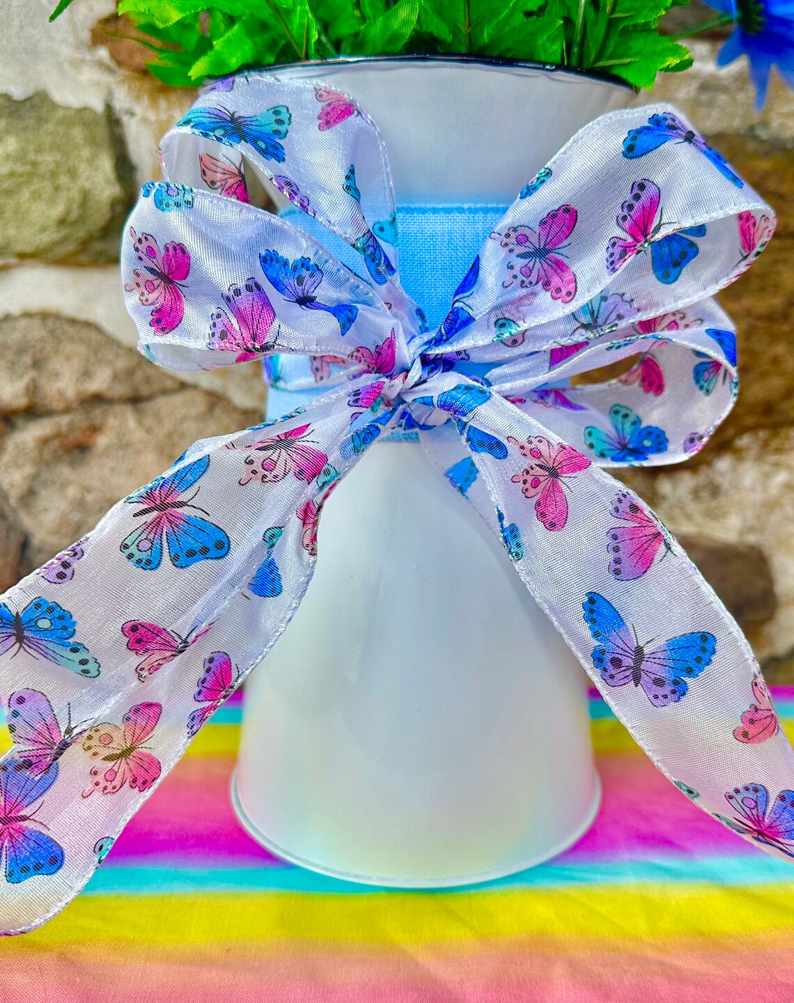 Beautiful Blue Daisy Bouquet - Etsy