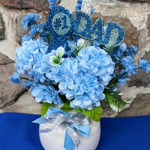 Blue Hydrangea Bouquet for #1 Dad PROMO CODE: FATHERSDAY50OFF - Etsy