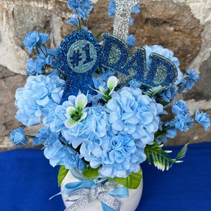 Blue Hydrangea Bouquet for #1 Dad PROMO CODE: FATHERSDAY50OFF - Etsy