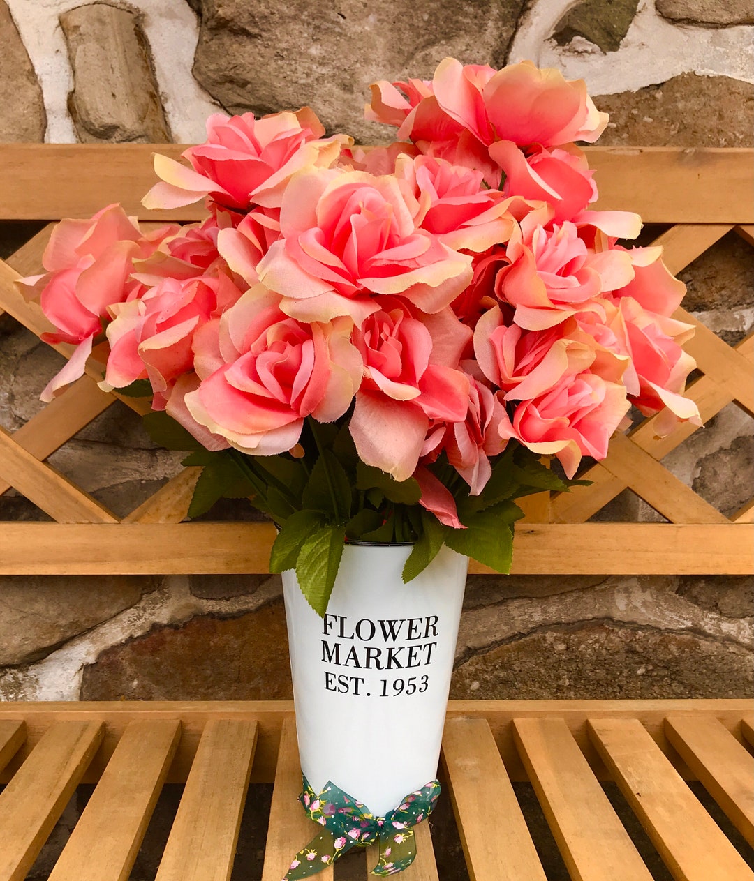 Glorious Roses Farmhouse Bouquet - Etsy