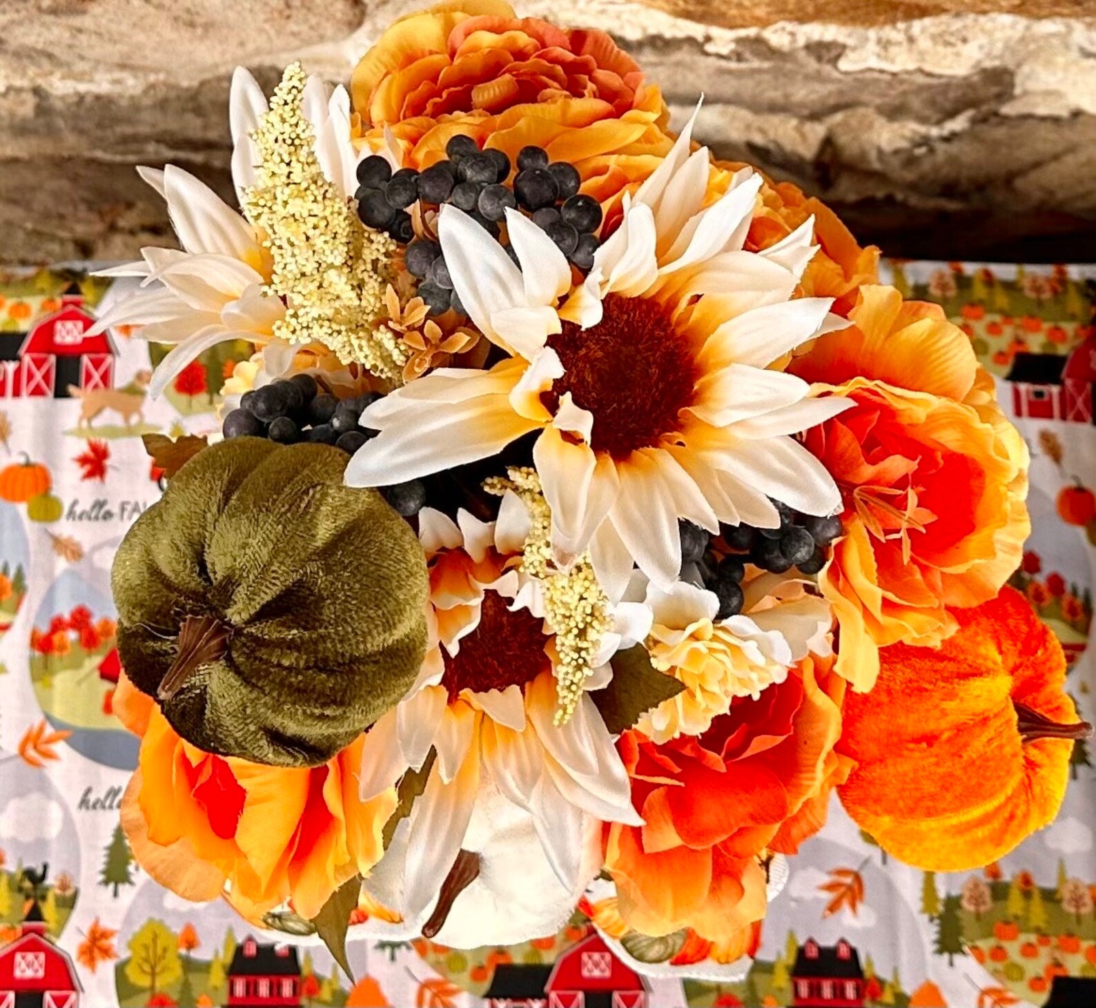 Pumpkin Pitcher Fall Floral Arrangement - Etsy
