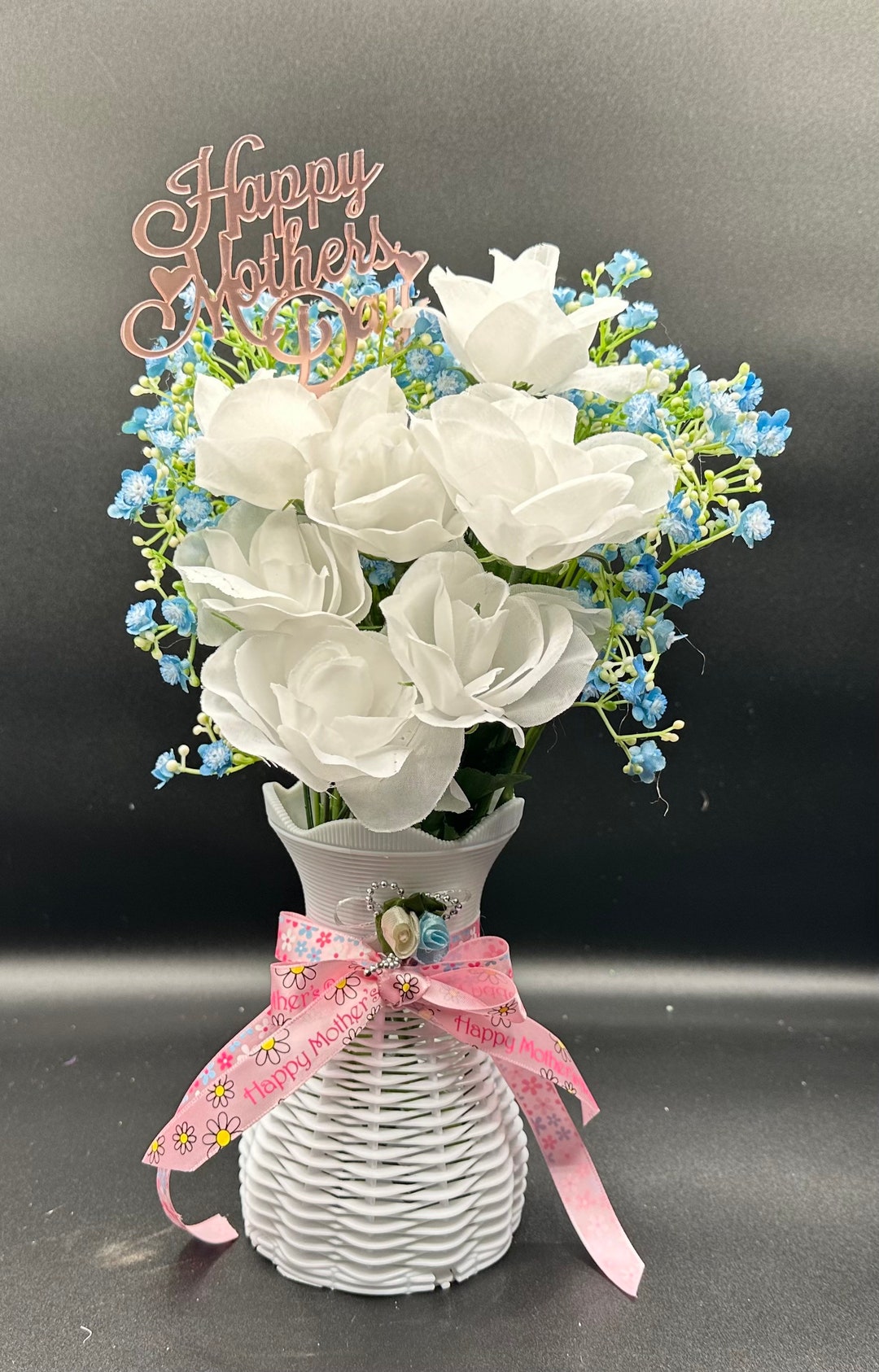 Mother’s Day White Rose Bouquet Ships Next Business Day! Free Card for ...