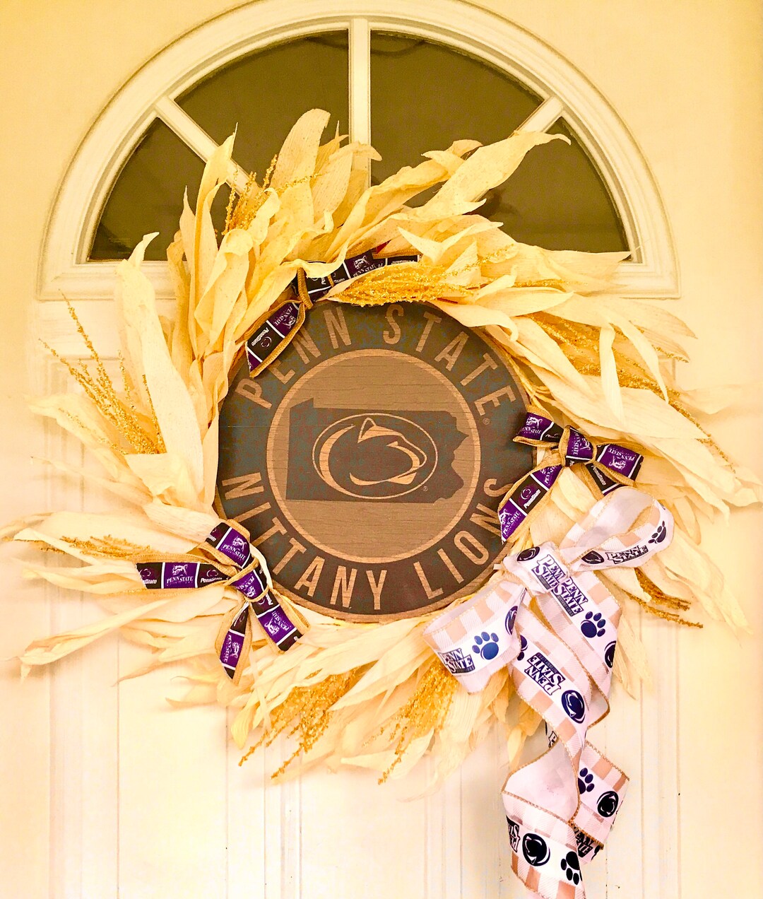 Penn State Corn Husk Wreath for Graduation - Etsy