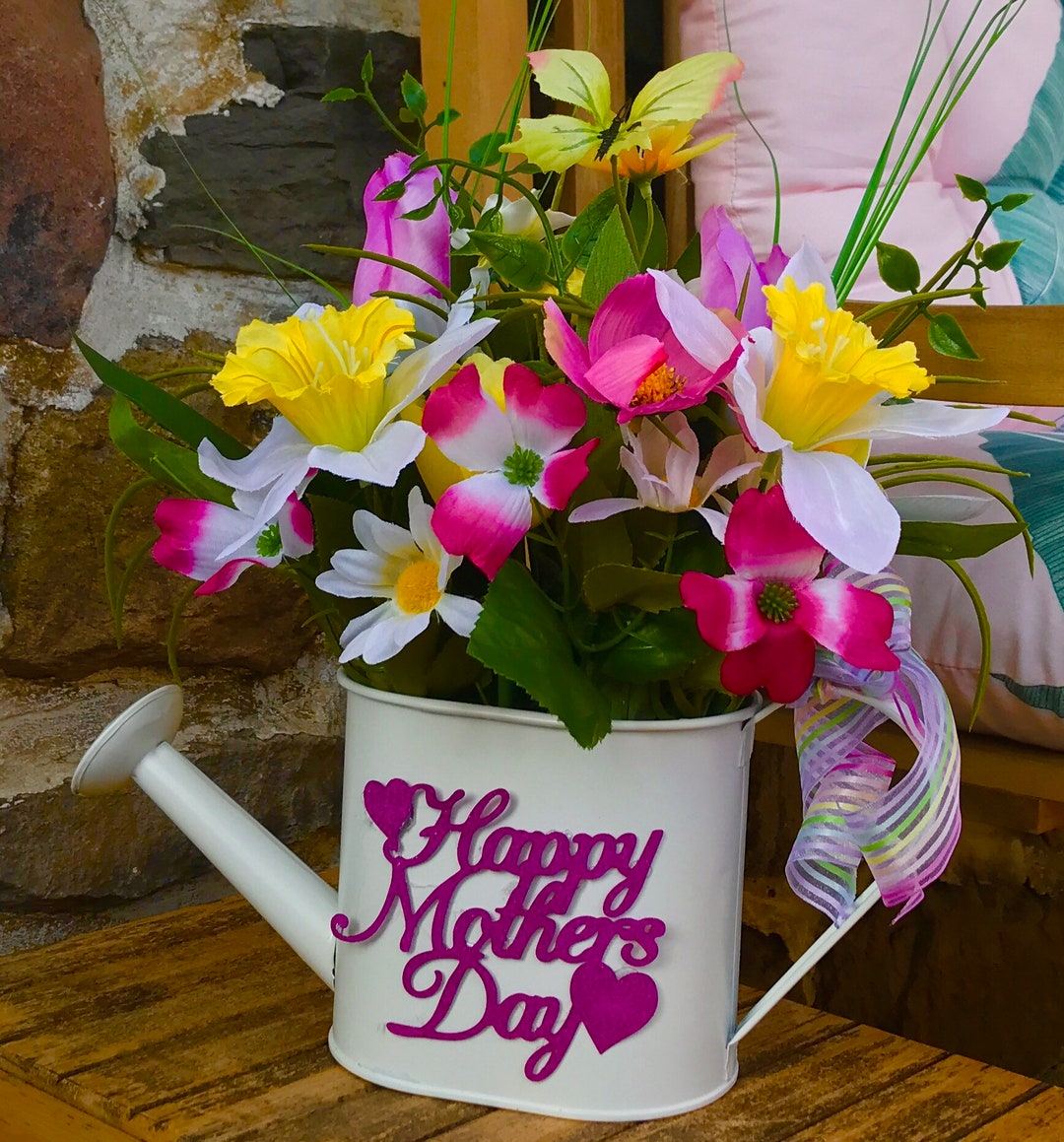 Happy Mother’s Day Watering Can Floral Bouquet Ships Next Business Day ...