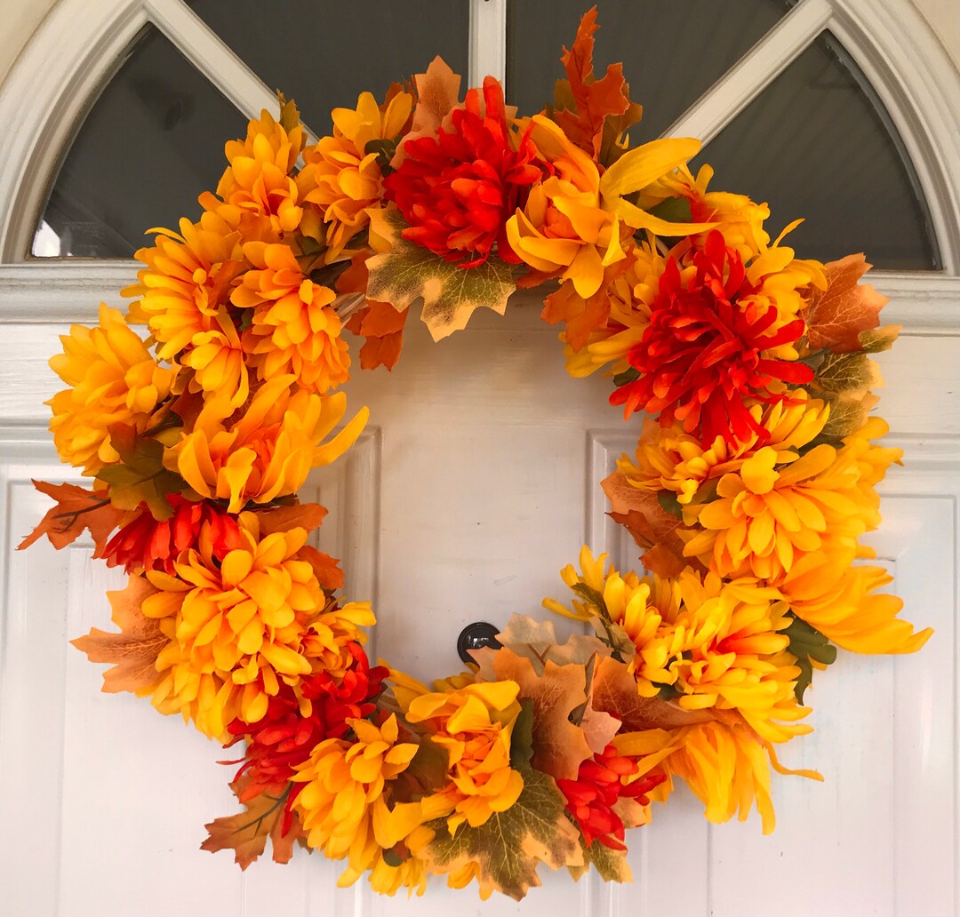 Mums the Word Fall Wreath! - Etsy