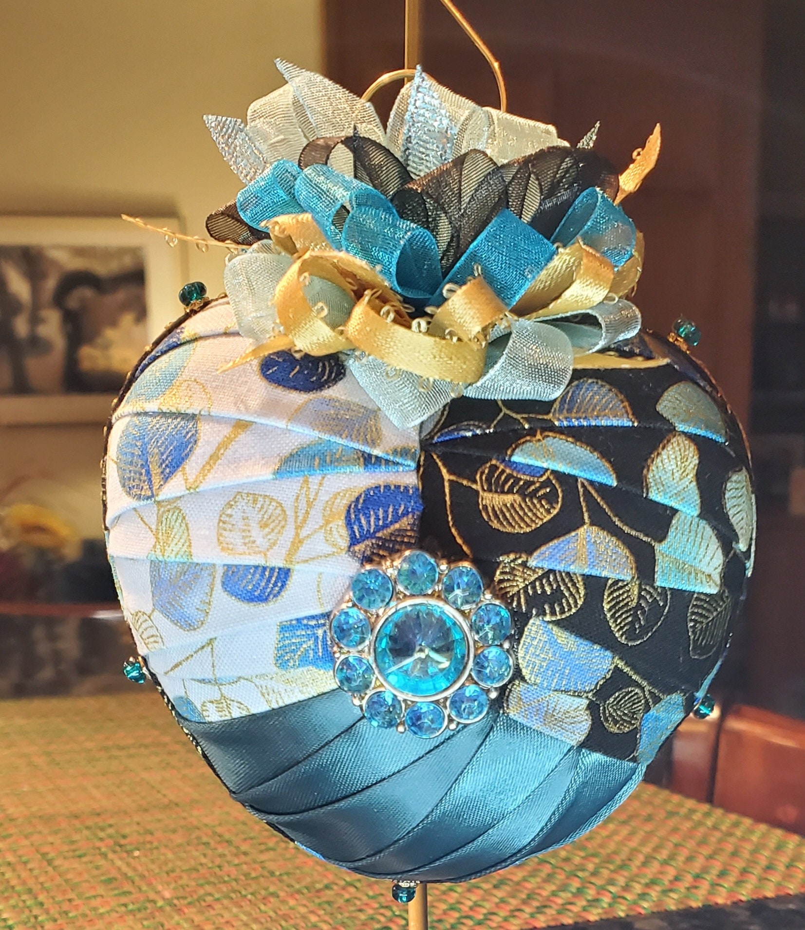 Shades of Blue Heart Ornament - Etsy