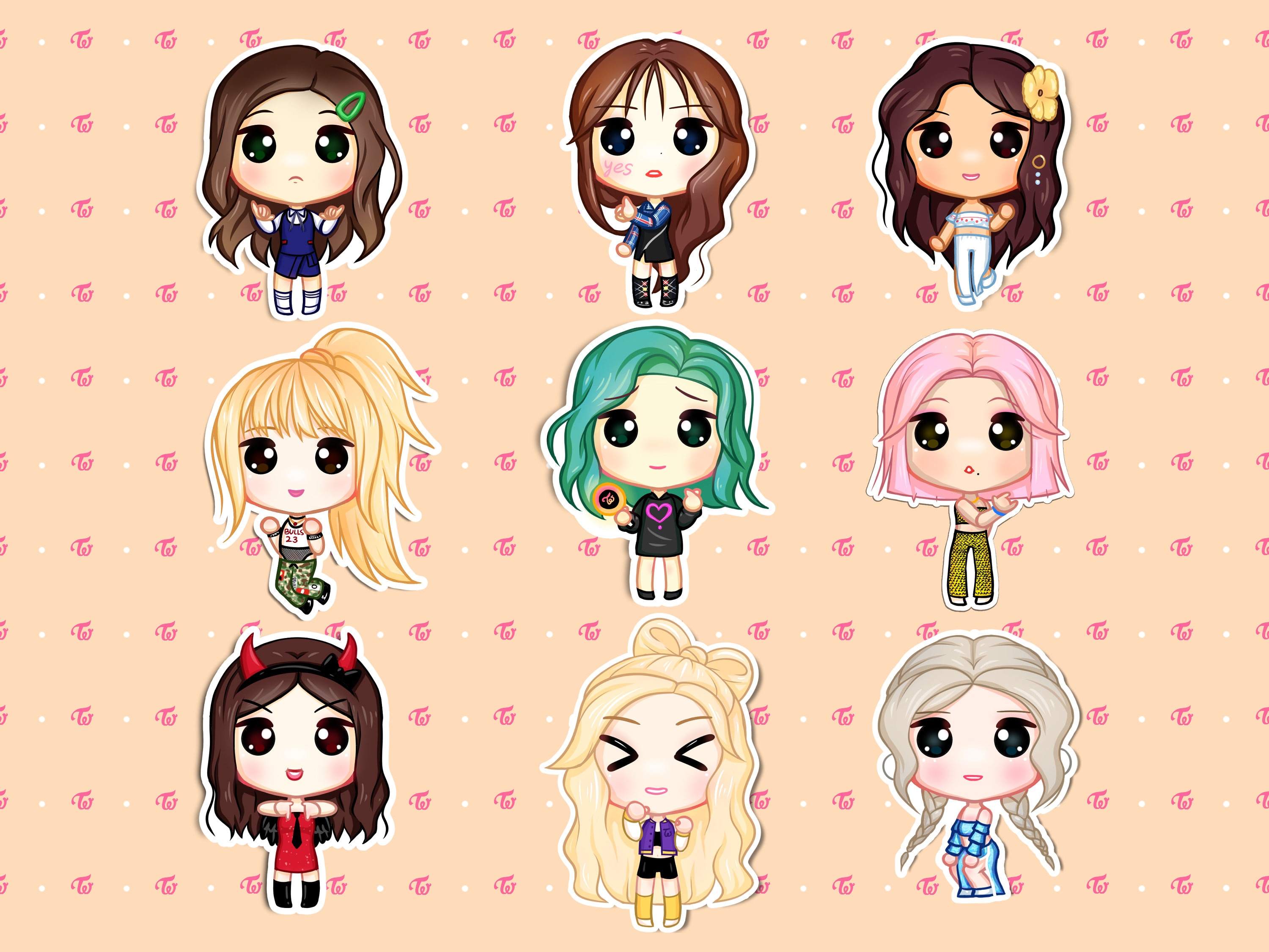 TWICE Members Vinyl Sticker - Etsy