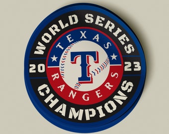 Texas Rangers World Series 2023 Champions Round Sticker or Magnet - Etsy
