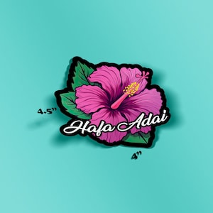 HAFA ADAI Flower Hibiscus Sticker - Chamorro Sticker - Island of Guam ...