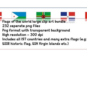 World Flags clipart World Flags files International Flags - Etsy.de
