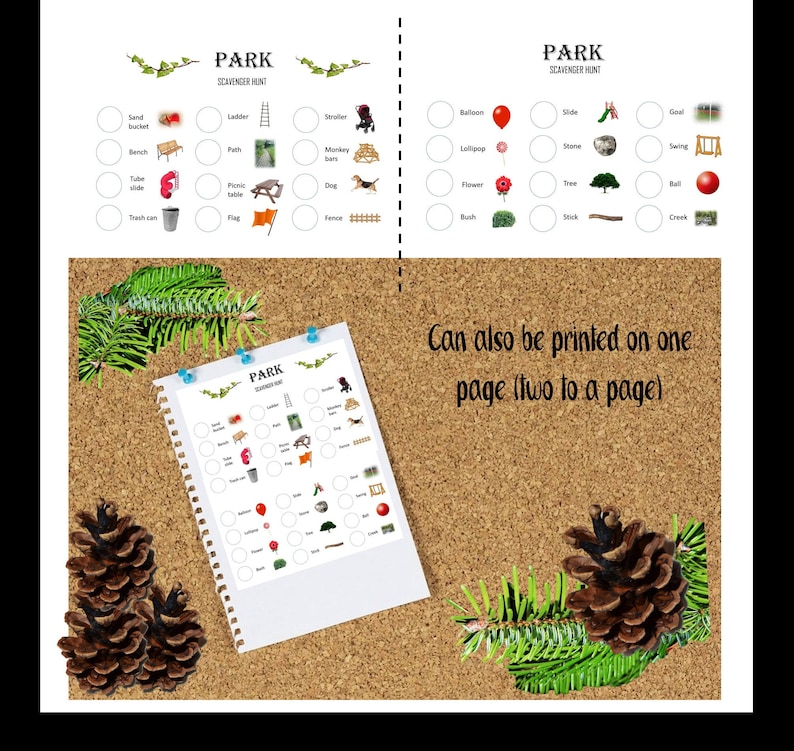 Park and Nature outdoor Scavenger Hunt for kids Printable - Etsy.de