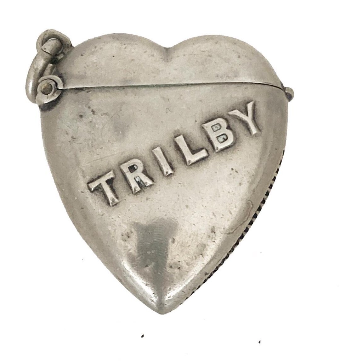 Antique, Heart-shaped Match Safe, Vesta, Marked TRILBY, With Striker ...