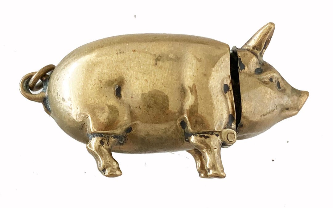 Brass Match Safe, Vesta, Antique, Vintage, Brass, Ca 1890, 5.1 Cm Long ...