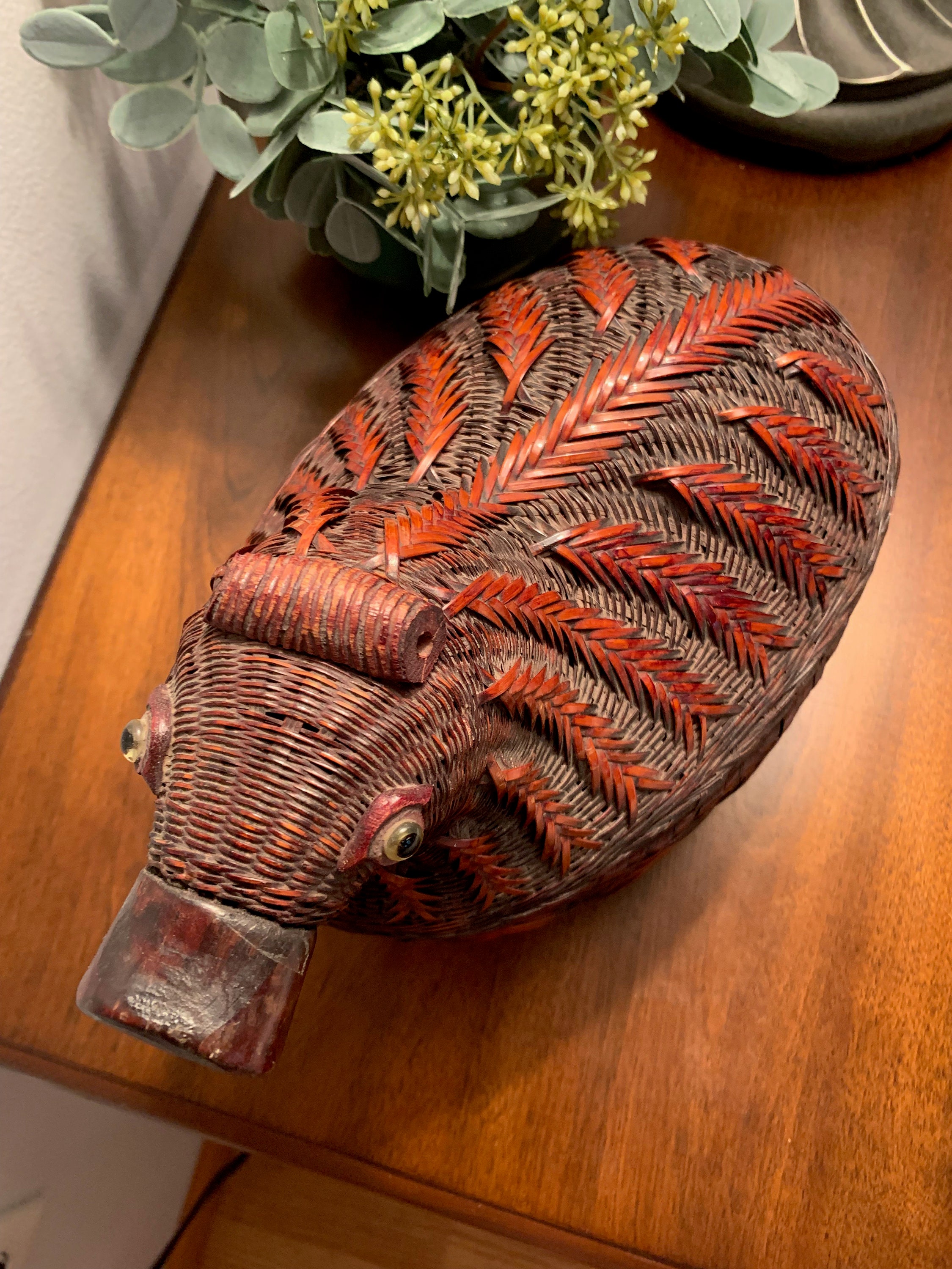 Shanghai Handicrafts Wicker Pig Basket - Etsy