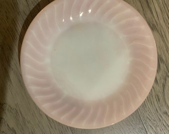 Fire King Pink Plate - Etsy