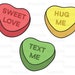 Candy Hearts Digital Download - Printable Valentine's Day Decorations ...