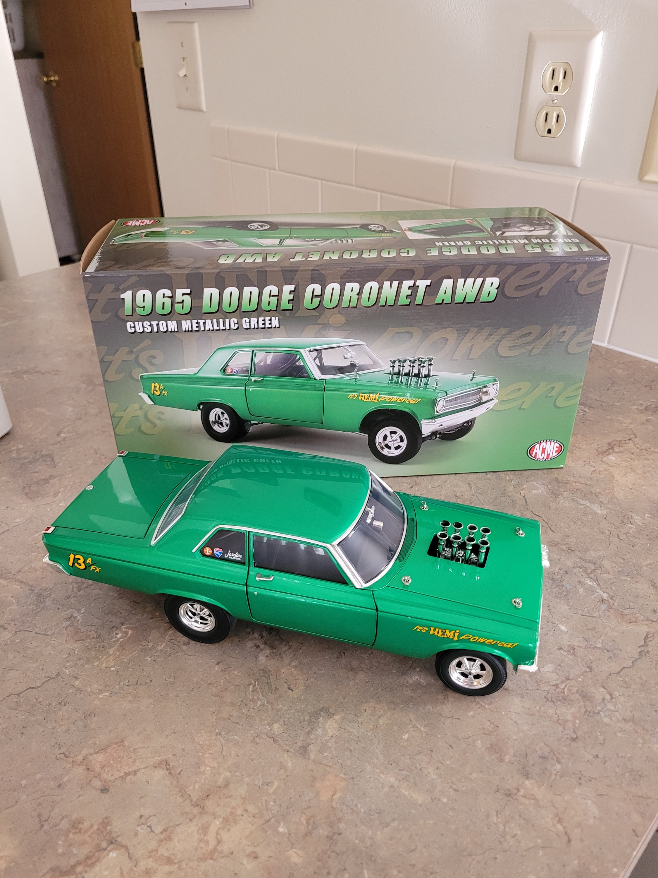 1965 Dodge Coronet AWB Custom Green Metallic 1/18 Scale - Etsy