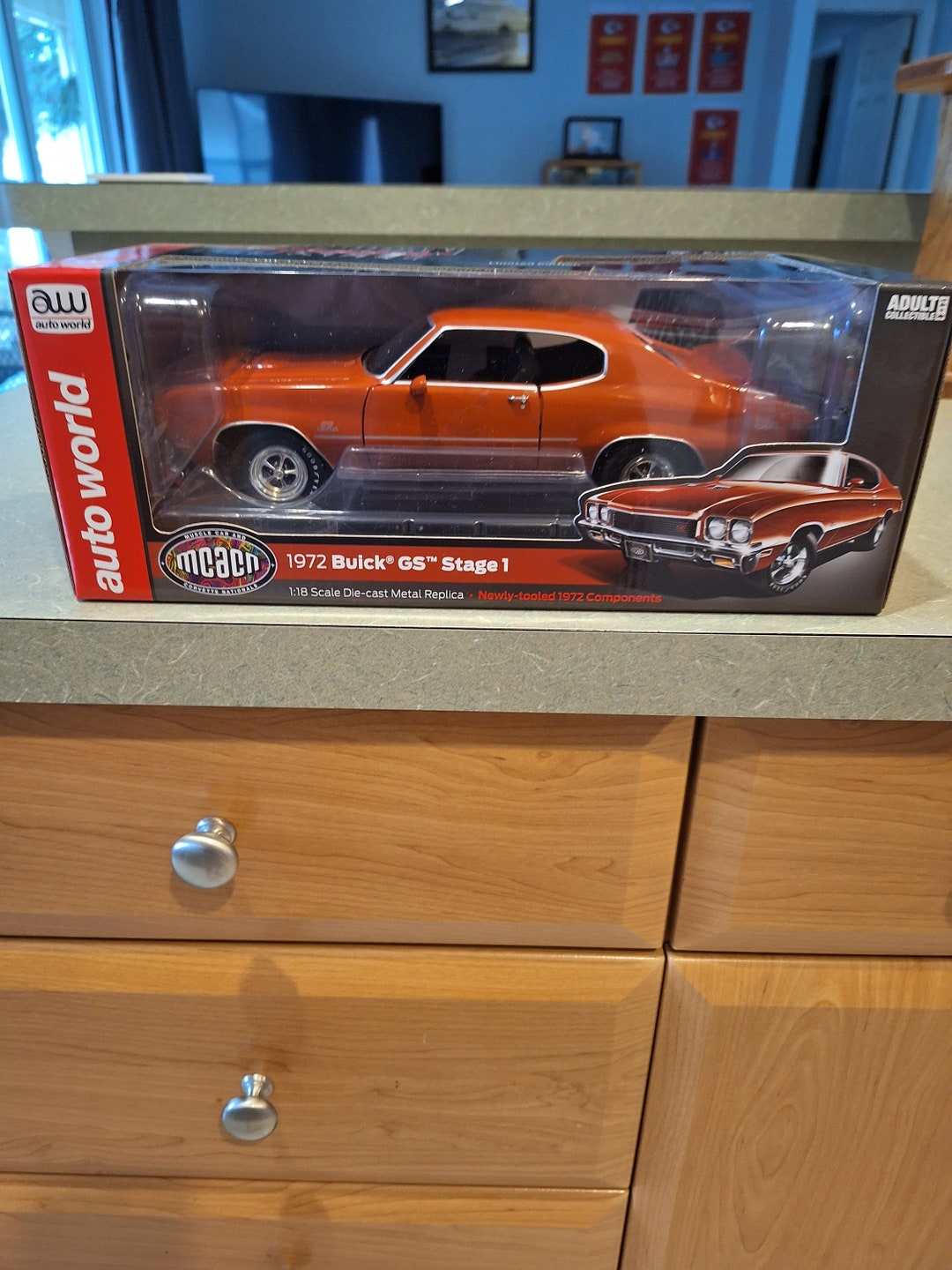 1972 Buick GS Stage 1 Flame Orange MCACN 1/18 Scale Diecast Model Car ...
