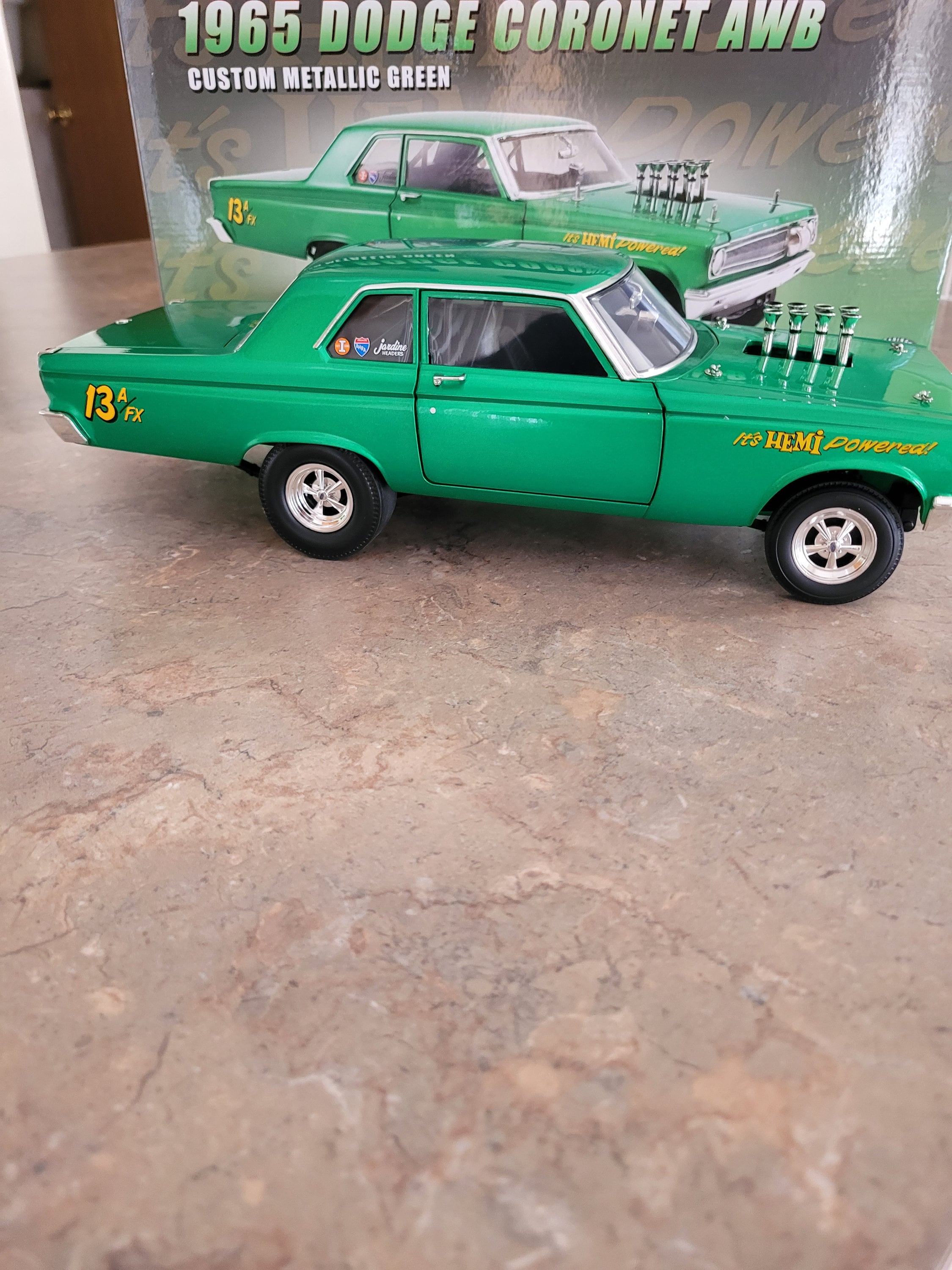 1965 Dodge Coronet AWB Custom Green Metallic 1/18 Scale - Etsy