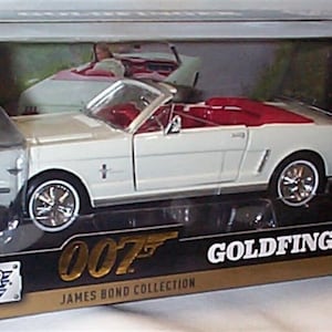 1964 1/2 Ford Mustang White 007 James Bond 1/24 Scale Diecast Model Car ...