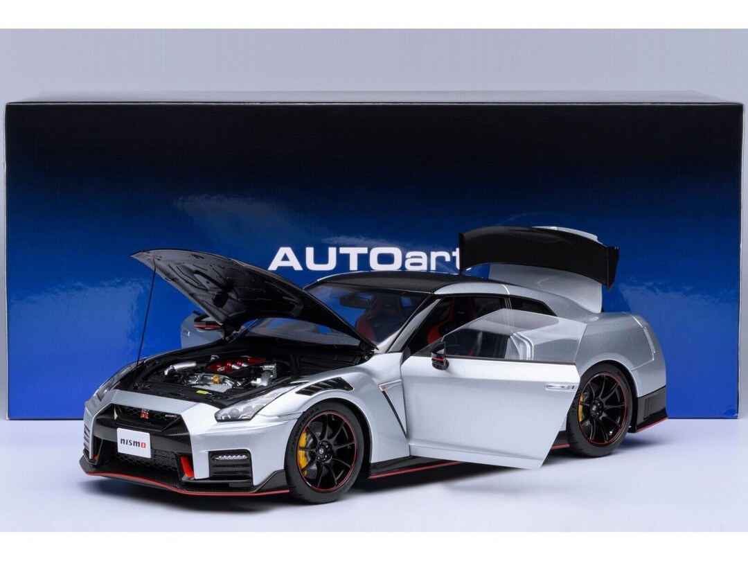 2022 Nissan GT-R (R35) Nismo RHD Ultimate Silver 1/18 Scale Composite ...