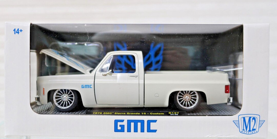 1976 GMC Sierra Grande 15 Pickup Eggshell White 1/24 Scale Diecast ...