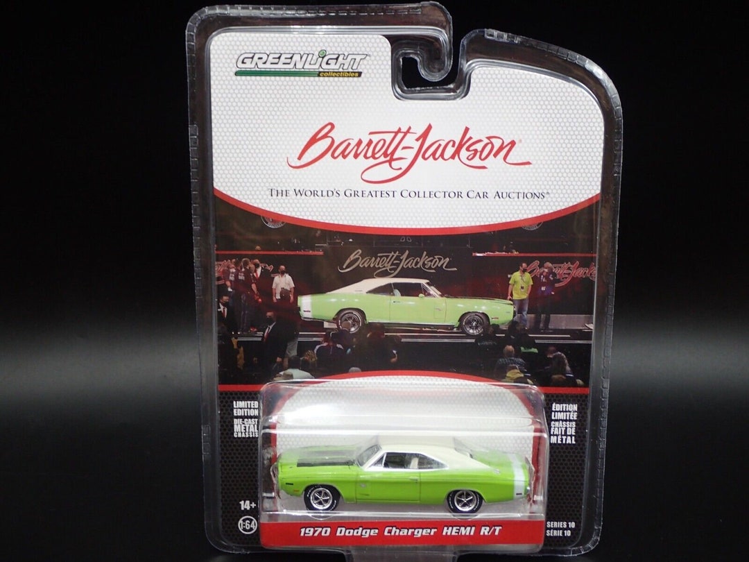 1970 Dodge Charger Hemi R/T Green Barrett Jackson 1/64 Scale Diecast ...