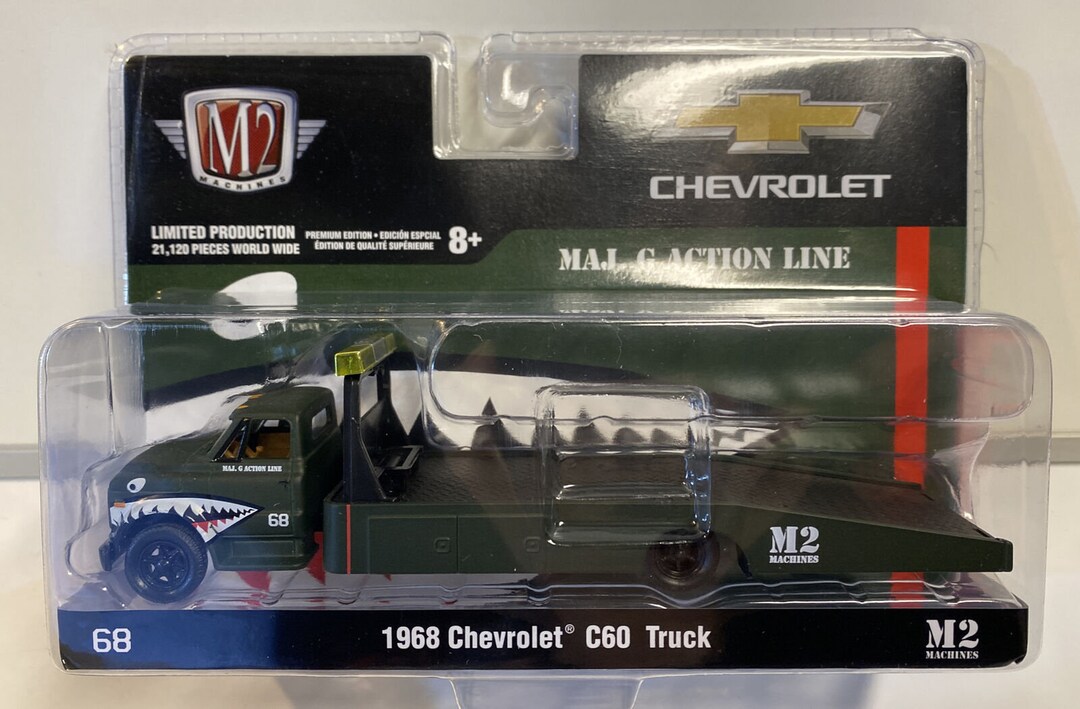 1968 Chevrolet C60 Flatbed Truck 1:64 Scale Die Cast Model by M2 ...