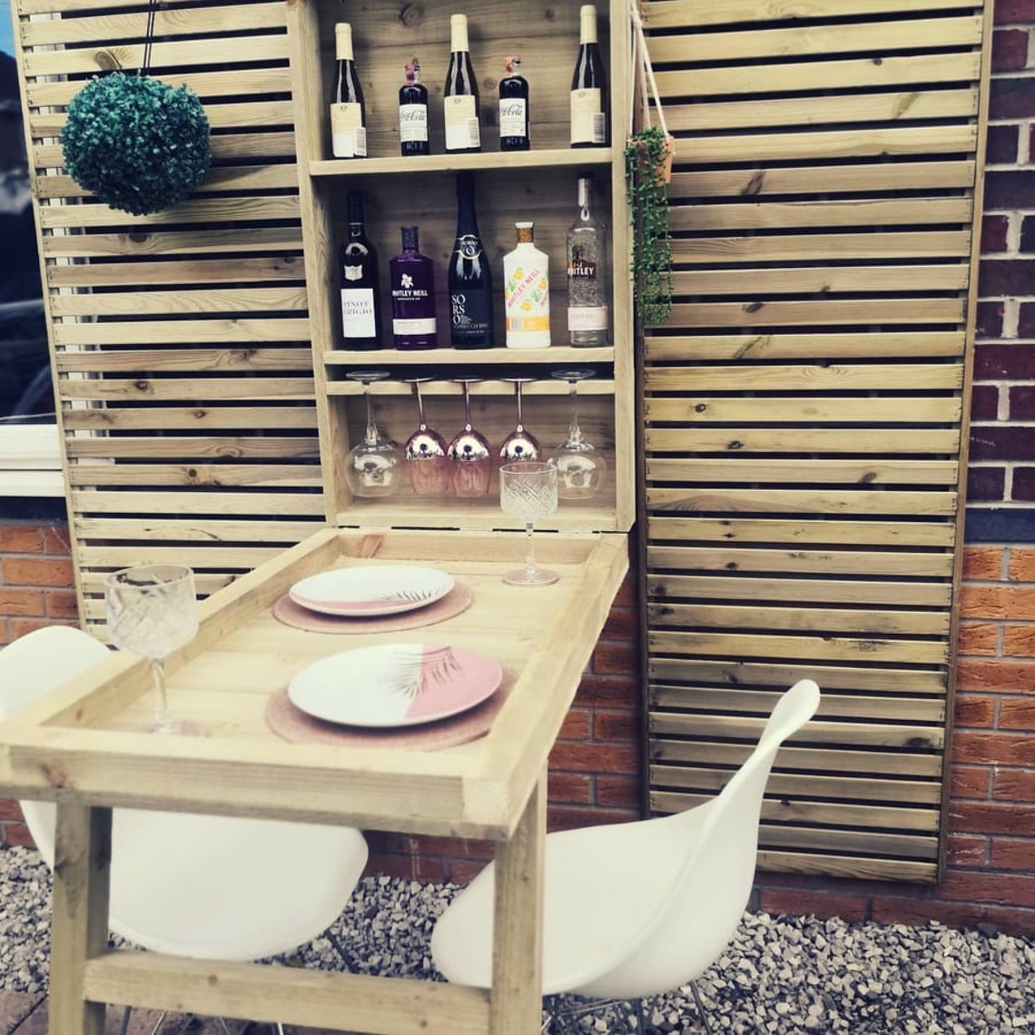 Outdoor Murphy bar with table & legs | Etsy