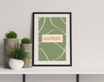 Printable Green Aesthetic Poster - Etsy UK
