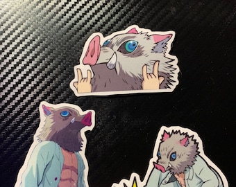 Inosuke Peeker Sticker | Etsy
