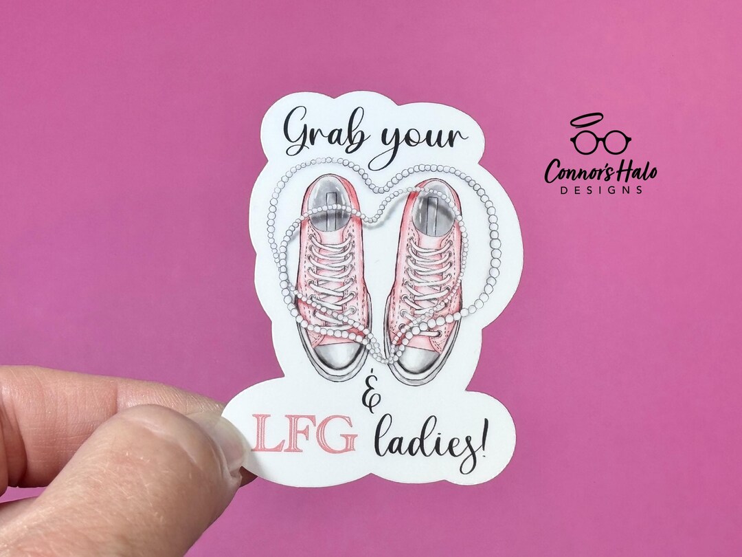 Pearls and Chucks LFG Water Resistant Vinyl Sticker for Laptop, Water ...