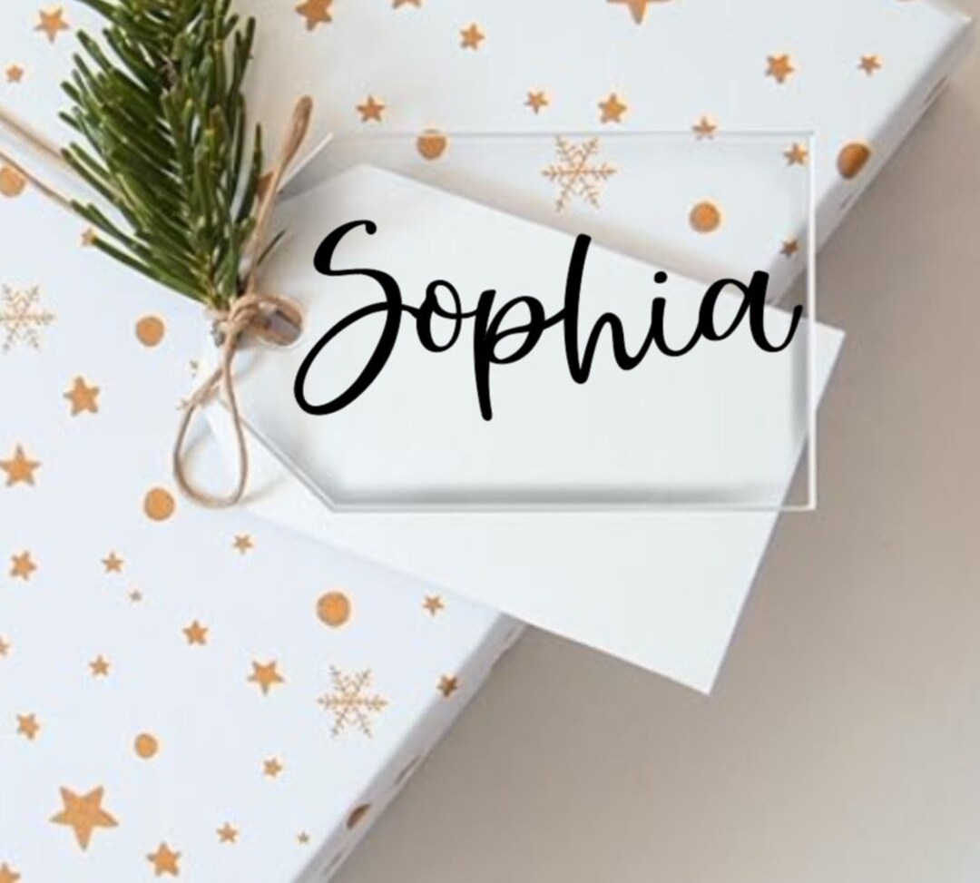 Acrylic Gift Tag, Acrylic Stocking Tags, Christmas Gift Tag, Custom ...